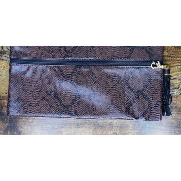 Makeup Junkie | Bags | New Makeup Junkie Python Label Bag In Gold ...